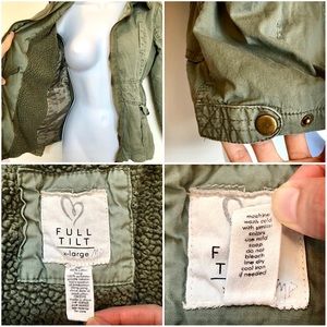 Full Tilt | Jackets & Coats | Full Tiltolive Utility Hoodie Jacketxl ...